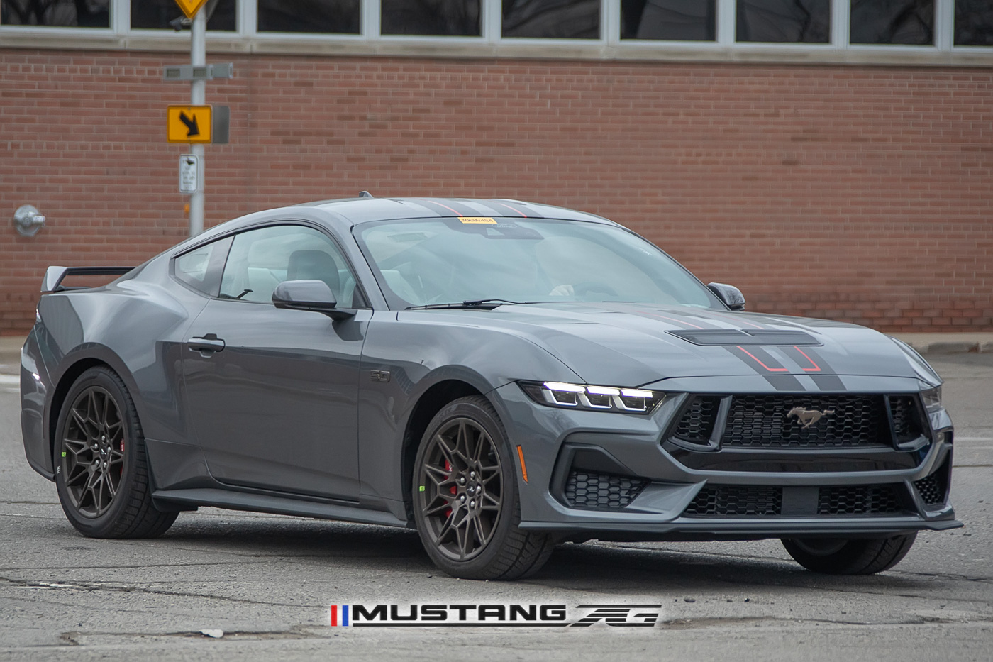 Red & Black Stripes Spied on Carbonized Gray 2024 Mustang GT w/Bronze ...