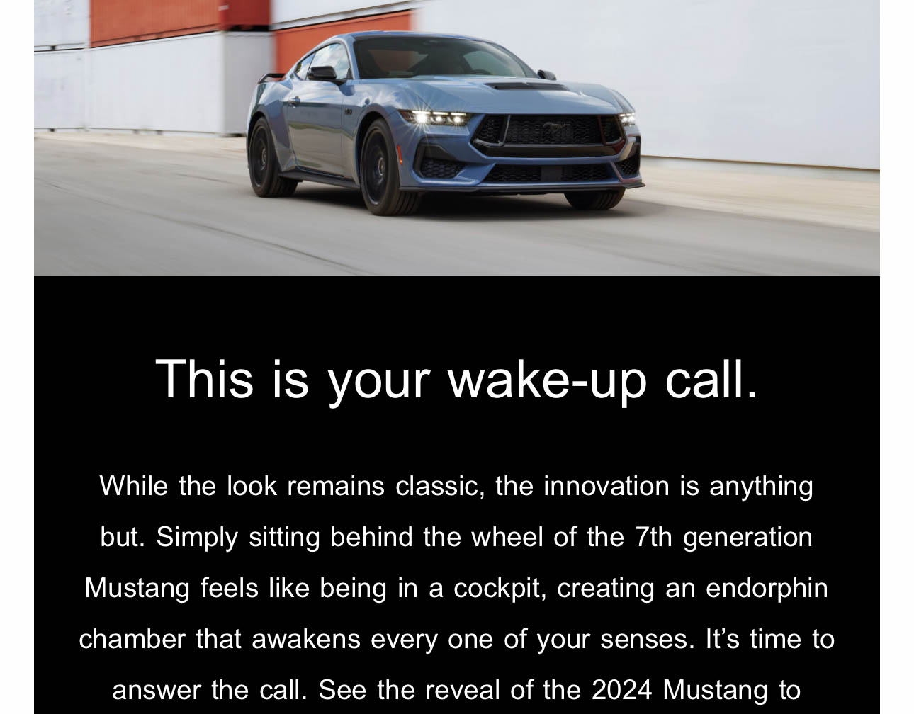 "This Is Your Wake-up Call" Email Received This Morning | Mustang7G ...