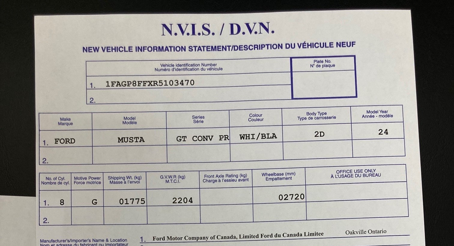 IT'S BUILT...just rec'd the NVIS | Mustang7G - 2024+ S650 Mustang Forum ...