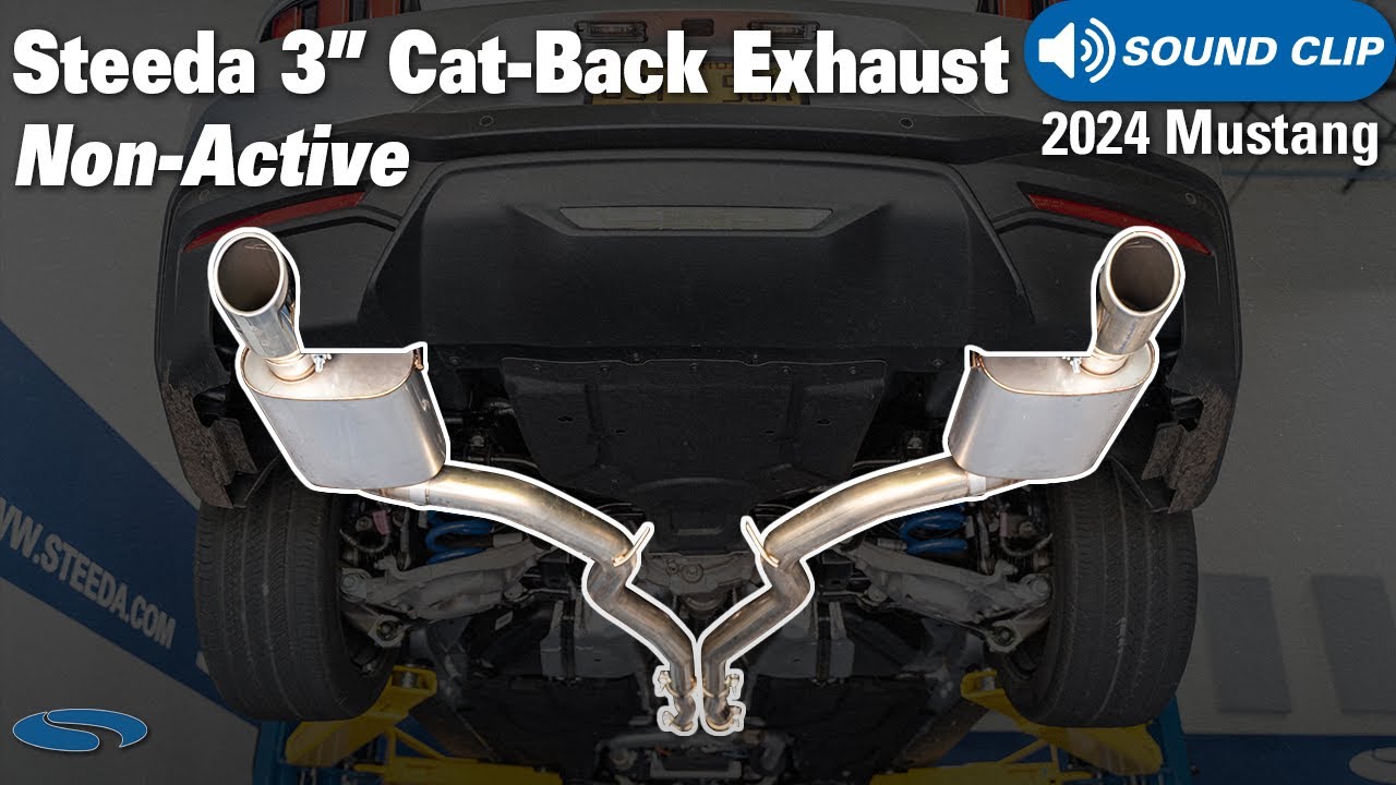 2024 Mustang GT w/ Steeda 3" Cat-Back Exhaust (Non-Active) | Sound ...