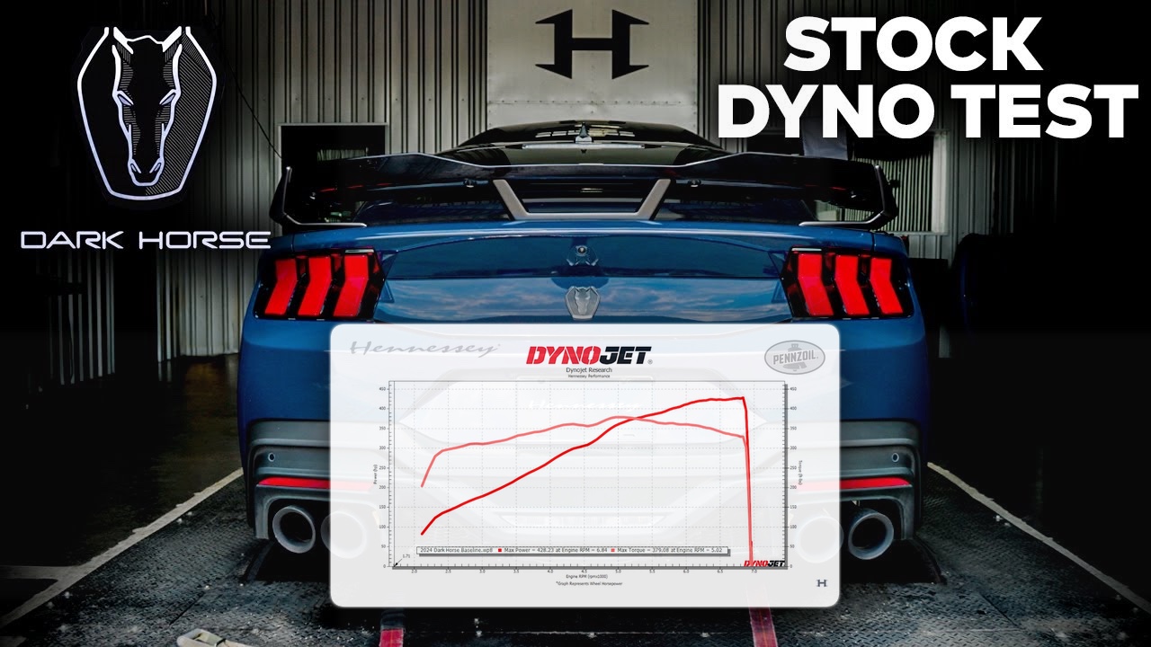 Stock Dark Horse Mustang Dyno Results: 428 WHP / 379 LB-FT (Hennessey ...
