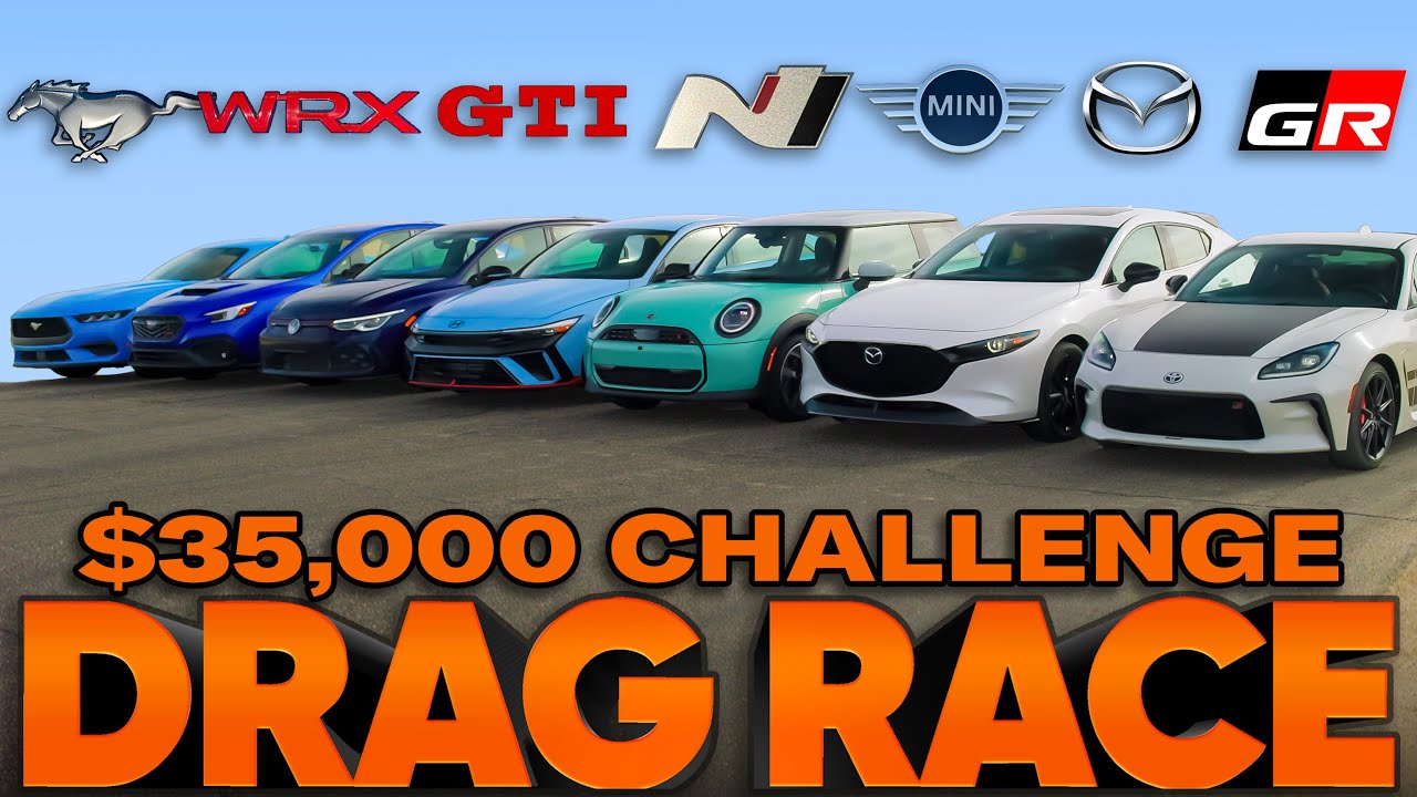 Quickest Cars Under $35K Drag Race Competition by Hagerty - Mustang ...