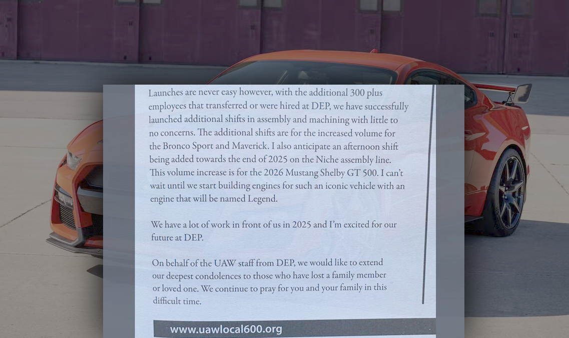2026 Shelby GT500 w/ “Legend” Engine Confirmed in UAW Document ...